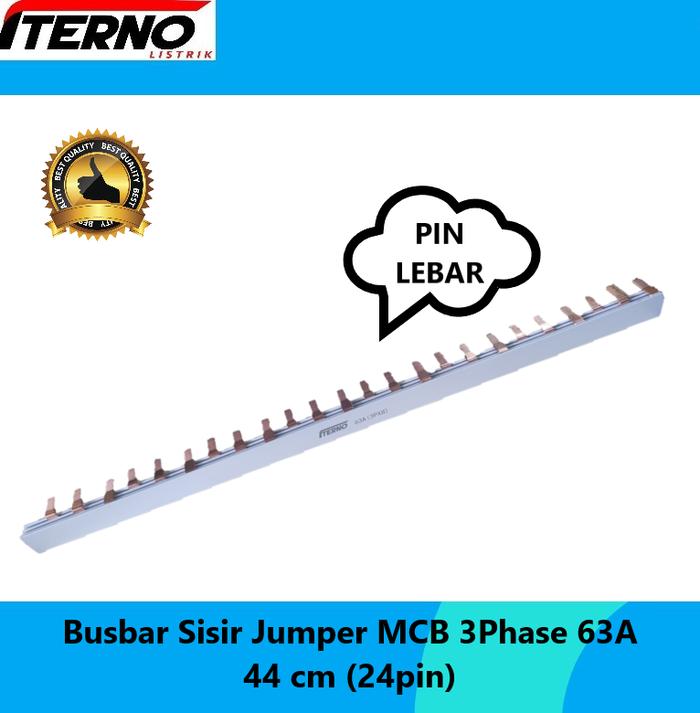Jual Busbar Sisir Jumper MCB 3 Phase 3P 63A 44CM Iterno - Kota ...