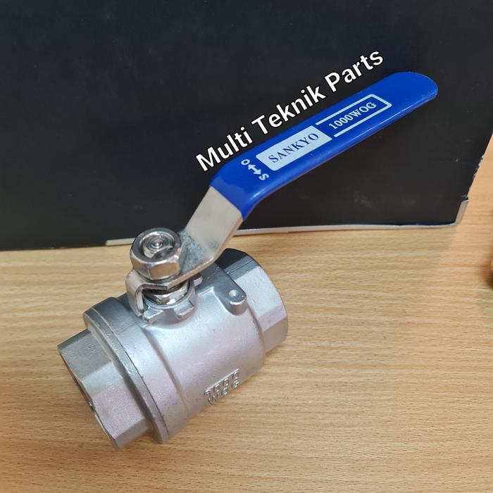 Jual Kran Air / Ball Valve Stainless 316 2pc drat 2" inch Full Bore Sankyo - Jakarta Barat ...