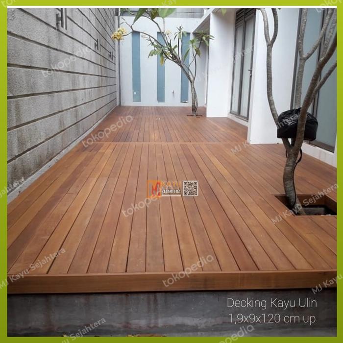 Jual Decking Ulin Lantai Kayu Pool Deck Taman Teras Balkon 1,9x9x120 cm ...