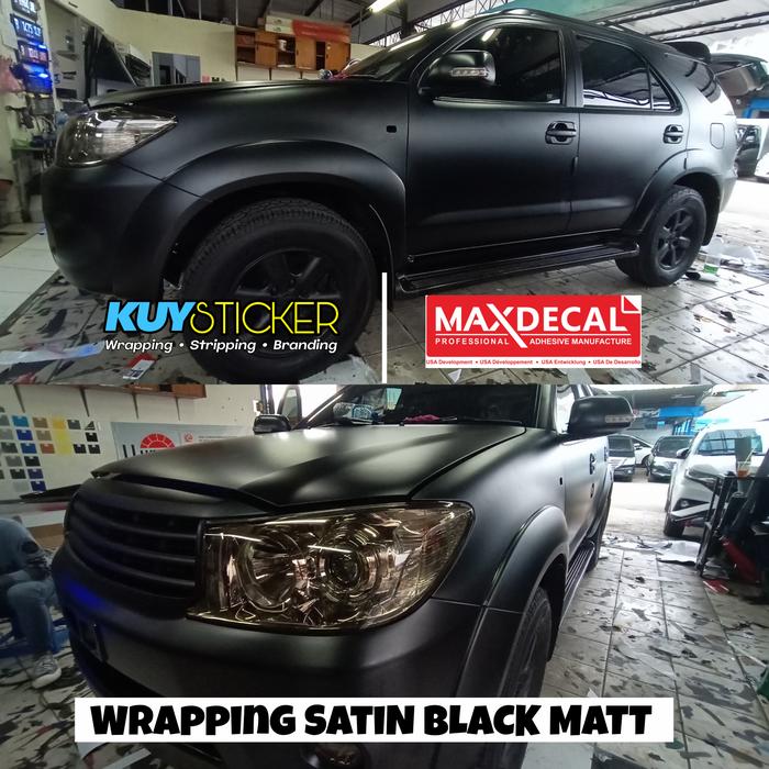 Jual Sticker full body mobil/Wrapping Car Satin Black Matt Doft||MEDIUM ...