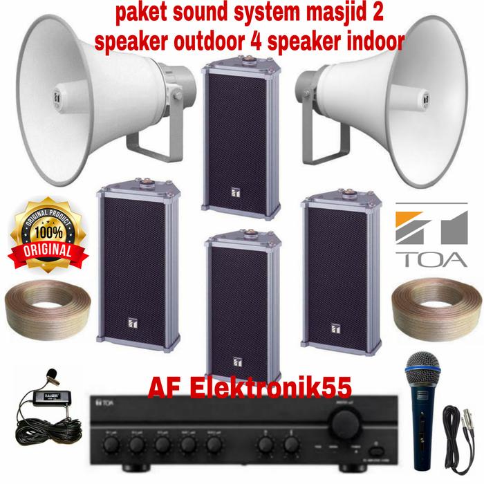 Jual Paket Sound System Toa Masjid 2 Speaker Outdoor + 4 Speaker Indoor ...