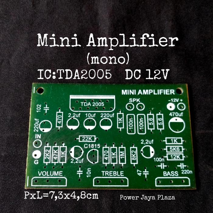 Jual Pcb mini Amplifier mono DC 12v menggunakan IC TDA2005 TDA 2005 - Kota Bandung - Power Jaya ...