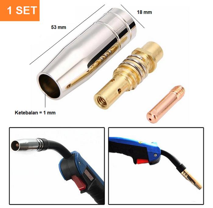 Jual Nozzle Connical Nosel Nozel Mb15 MIG CO CO2 Mb 15ak Sparepart Las - Kab. Bekasi - Bestinme ...