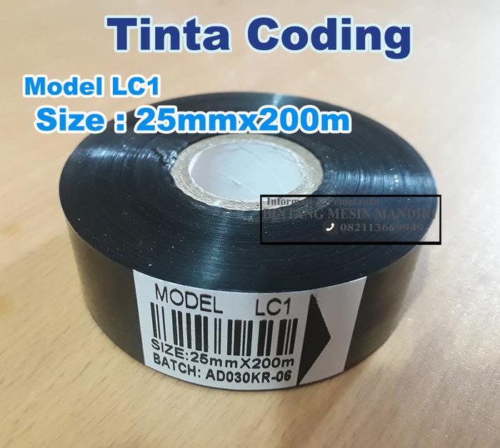 Jual Tinta pita mesin coding Ribbon tape 25mmx200m LC1 hot printing ...