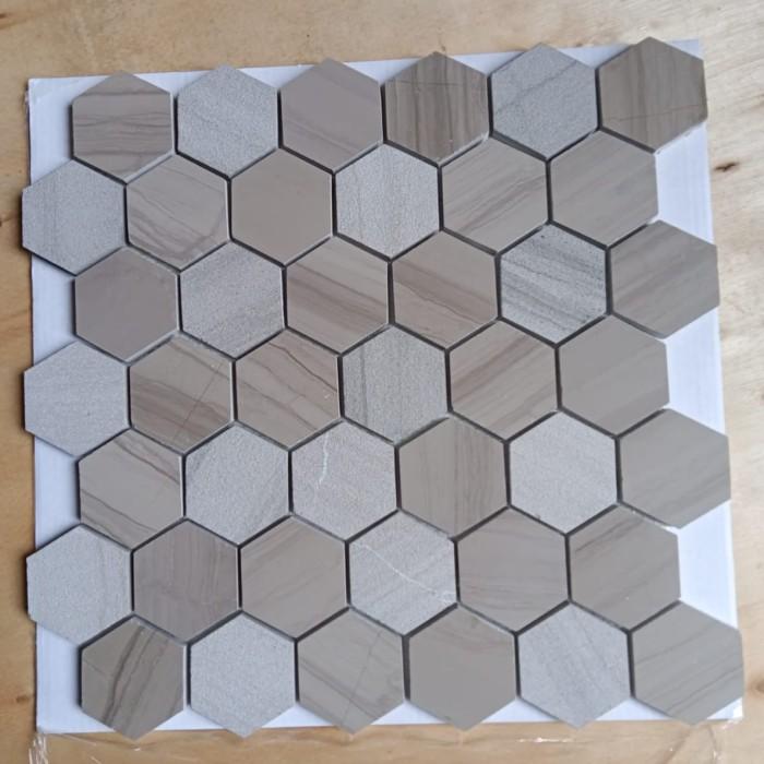 Jual Keramik Mozaic Venus Type Hexagonal Pottery Beige Mosaic Interior ...