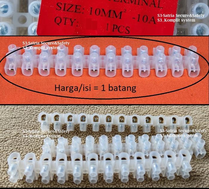 Jual Putih Terminal Sambung Kabel 10mm Sekrup Sambungan 10 mm Rustin ...