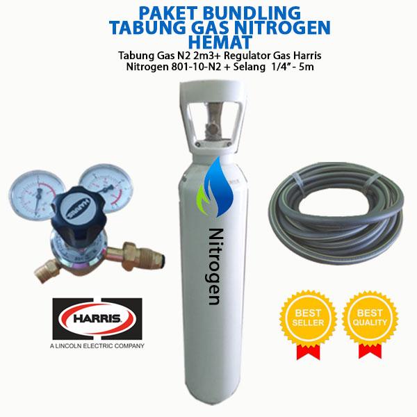 Jual PAKET BUNDLING GAS NITROGEN WG 2m3+REGULATOR HARRIS 801-10-N2 ...