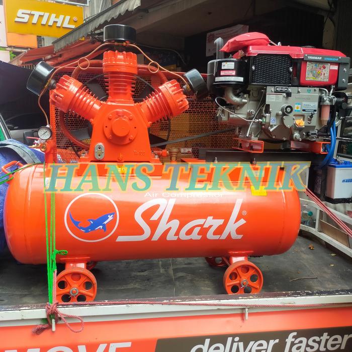 Jual Kompresor Shark 10 HP 8 Bar Engine Diesel Solar Yanmar TF105 Original - Jakarta Utara ...
