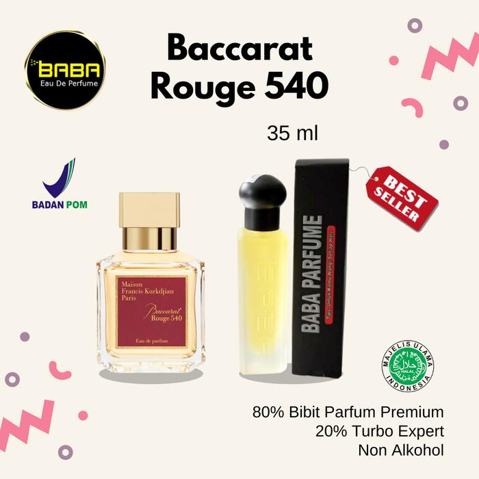 Jual Parfum Baccarat Rouge 540 by BABA Parfum Indonesia 35ml non ...