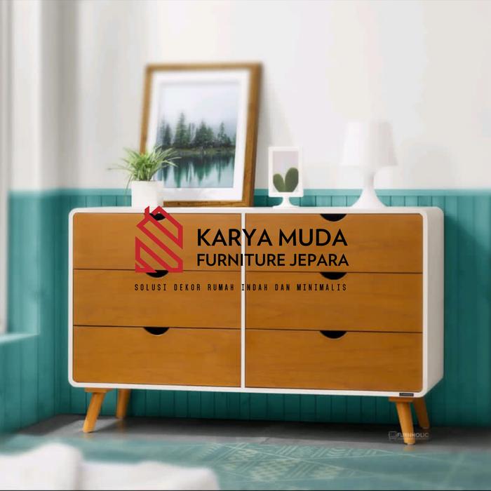 Jual Nakas Drawer Laci 6 Minimalis DL 2 - cklat srat kayu, panjang 60cm ...