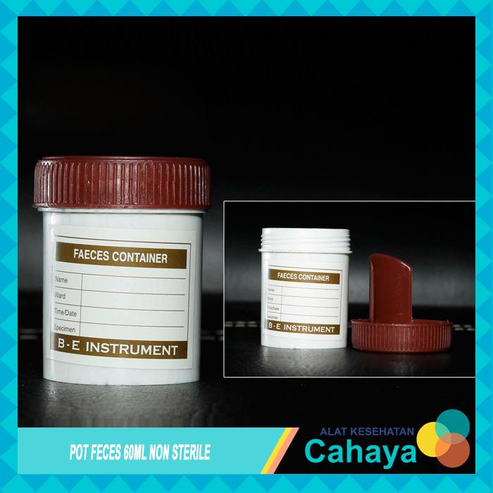 Jual Pot Feces 60ml Non Sterile Tutup Coklat | Feaces Feses | Wadah ...