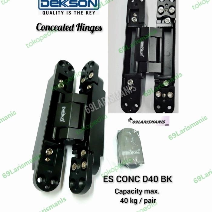 Jual Engsel Hinge Dekson Concealed D40 BK ( BLACK ) #Engsel Tanam Pintu ...