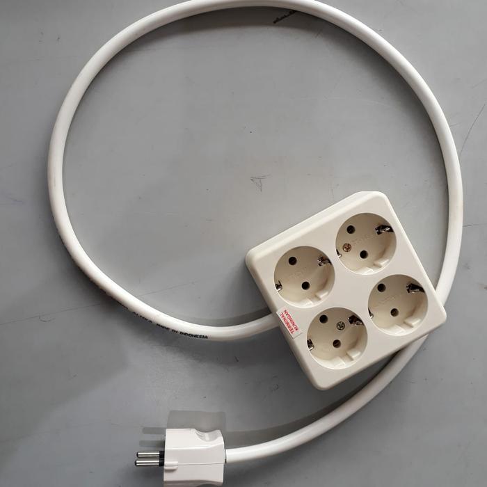 Jual Stop Kontak Segi 4 Lubang + Steker Uticon + Kabel 1 Meter Rakitan - Kota Surabaya - Jagoan ...