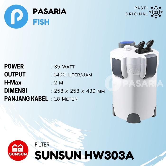 Promo SUNSUN HW303A/HW 303A Filter Eksternal/External/Canister 1400 ...