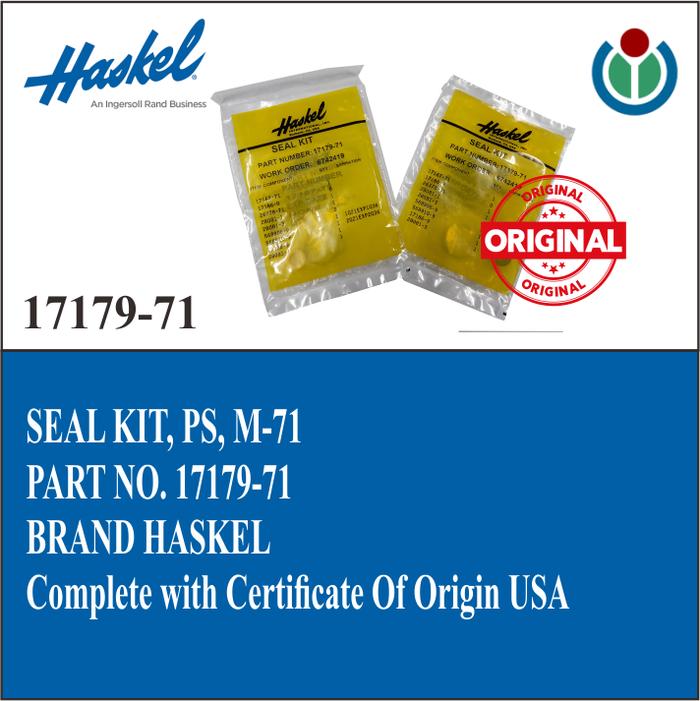 Jual HASKEL - SEAL KIT, PS, FOR PUMP M-71 PN. 17179-71 - Kab. Bekasi ...
