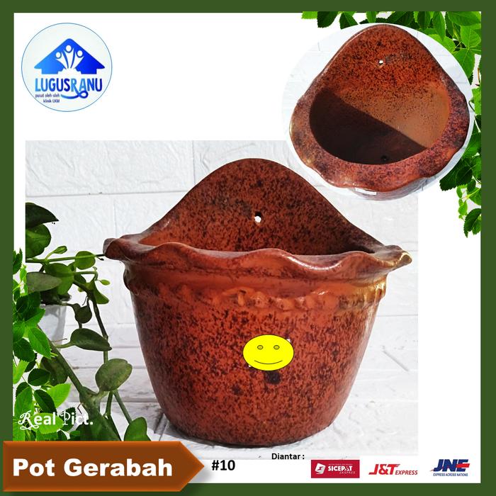 Jual Pot Gerabah Tempel Hiasan Dinding Pot Bunga Berlubang Pot Tanah ...