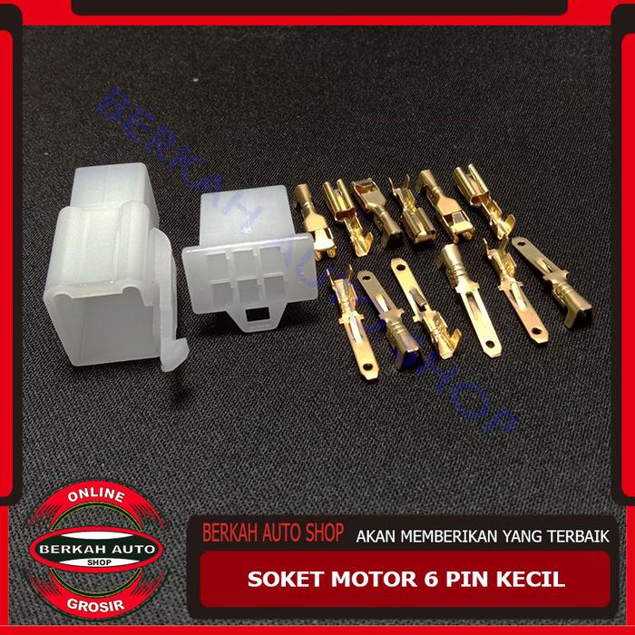 Jual Socket 6 Pin Kecil+Skun/Soket Konektor Kabel Motor - Kota Bekasi ...