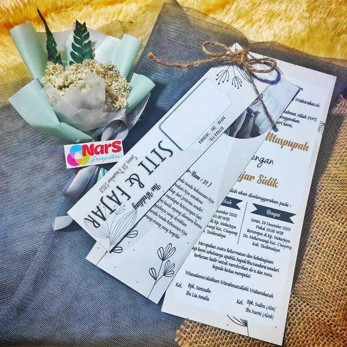 Jual undangan pernikahan unik dan elegan hang tag simple murah 02 ...