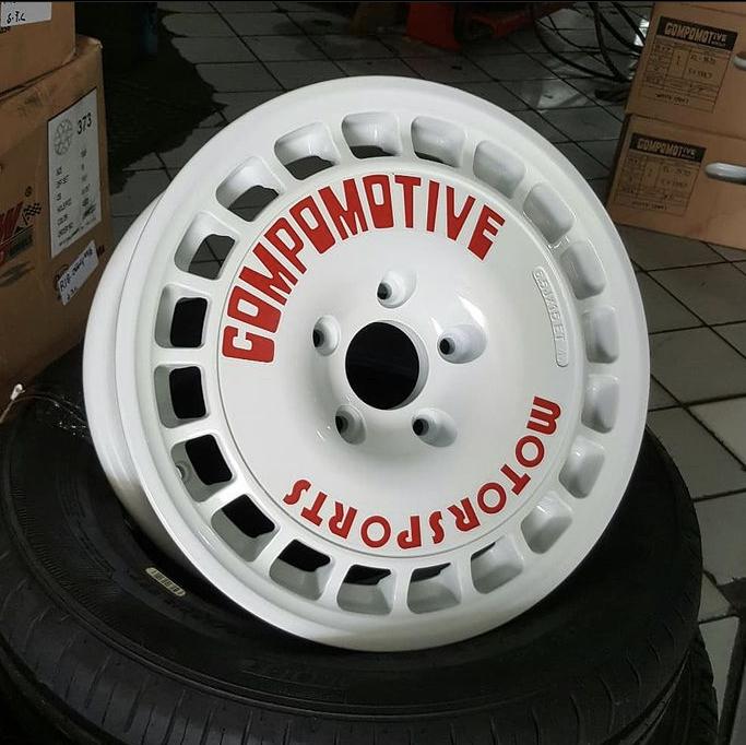 Jual Velg Rally R15 15x6.5 inch 5x114 ET 35 RL Compomotive White Innova ...