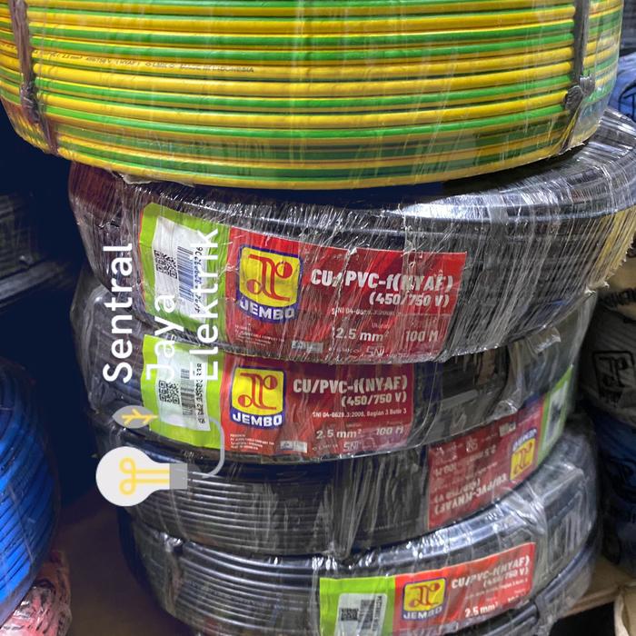 Jual KABEL NYAF / SERABUT 2.5 2,5 mm 100M (METER) JEMBO - Kuning ...