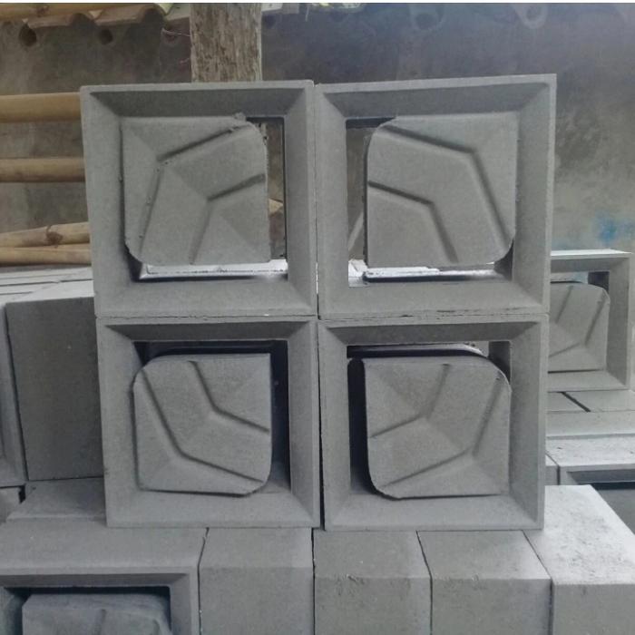 Jual Roster/loster beton minimalis type daun putih lubang angin ...