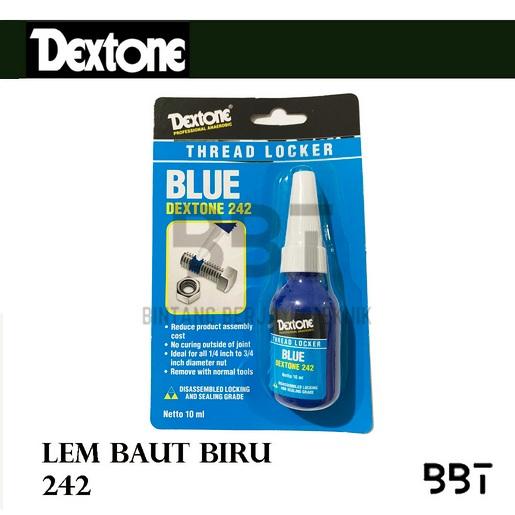 Jual Dextone 242 Thread Locker BLUE / Lem Baut Dextone Biru / Lem ...