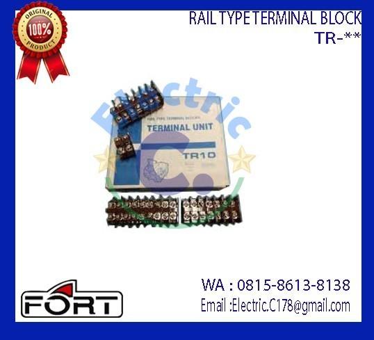 Jual Terminal Block FORT / TR-60 / 60A Model Kasuga Coklat Rail 2 ...