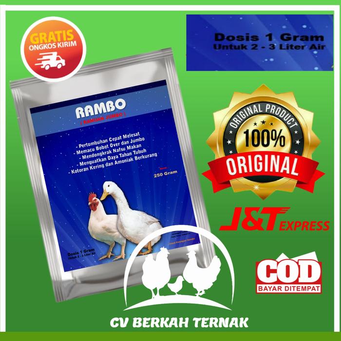 Jual Rambo - vitamin ayam broiler - vitamin unggas - vitamin bebek ...
