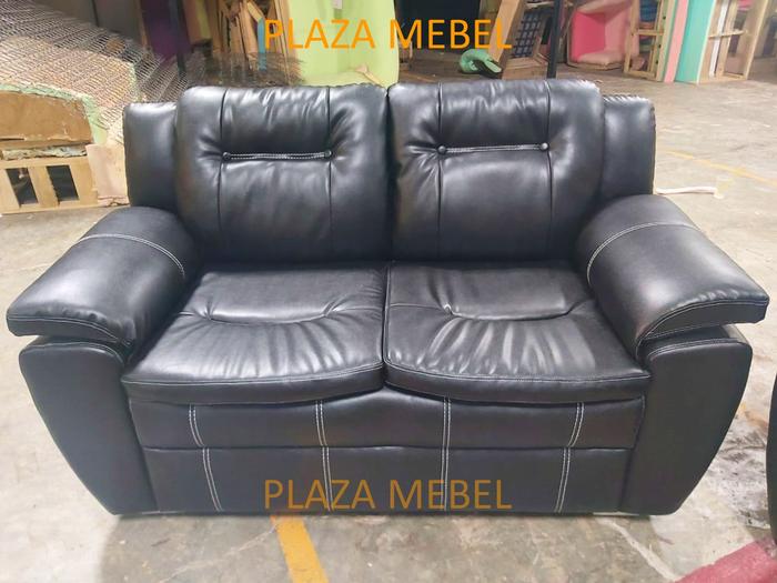 Jual Sofa Lexus 321 Empuk Kulit Oscar ( Coklat / Hitam ) Dacron ...