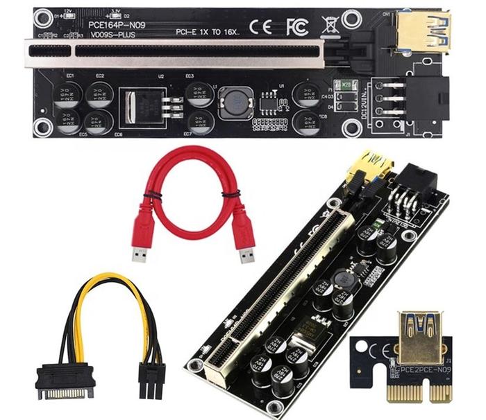 Jual USB 3.0 RISER PCI-E Express Riser Card 1x 16x 8 kapasitor V009s Plus - - Kota Medan - One ...