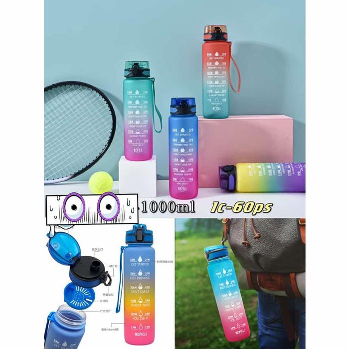 Jual botol sultan /kekinian 1l viral bpa free / free packing bubblewrap ...