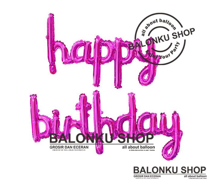 Jual Balon Huruf Happy Birthday Sambung Fanta / Balon Happy Birthday ...