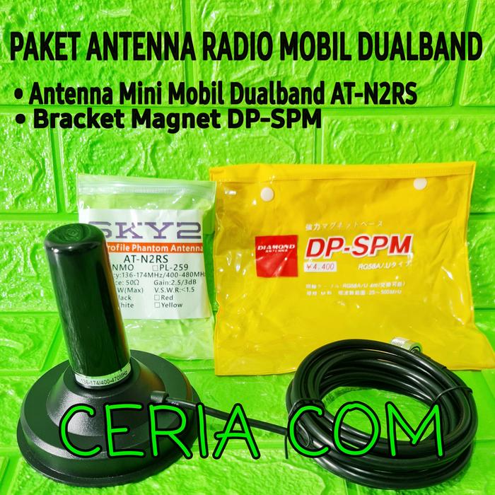 Jual PAKET ANTENA MOBIL RIG MINI DUALBAND PLUS BRACKET MAGNET DP SPM ...