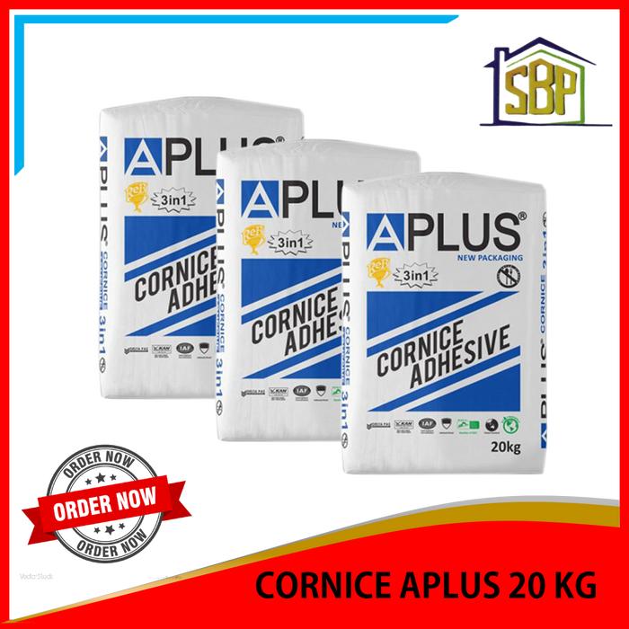 Jual Kompon Cornice Gypsum Adhesive Aplus 20 kg Lem Perekat Lis Profil ...