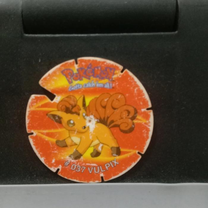 Jual mainan hadiah chiki tazos spin 3d pokemon vintage jadul vulpix ...