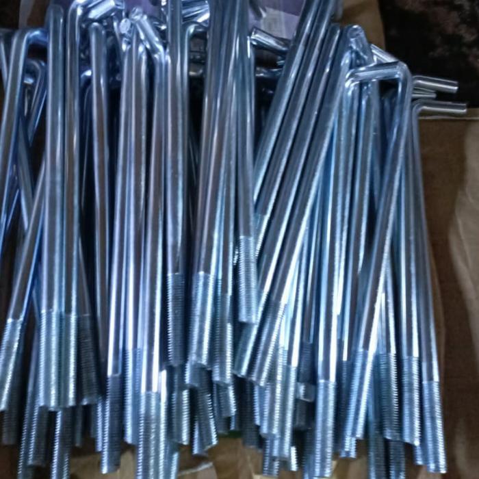 Jual baut angkur L m25 x 400mm x 100mm besi plating putih hemat ...