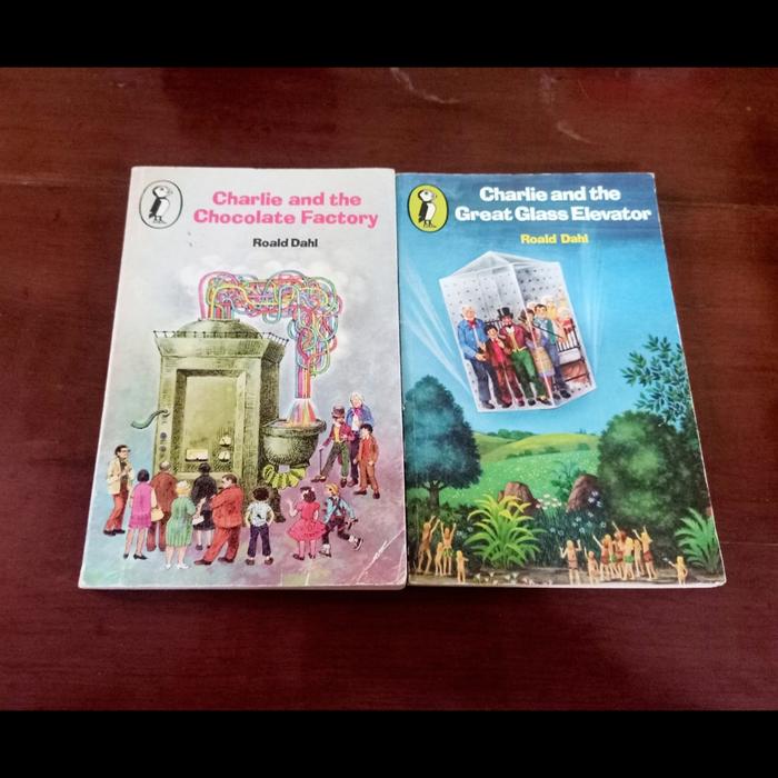 Jual Charlie & Chocolate Factory + Great Glass Elevator - Roald Dahl ...