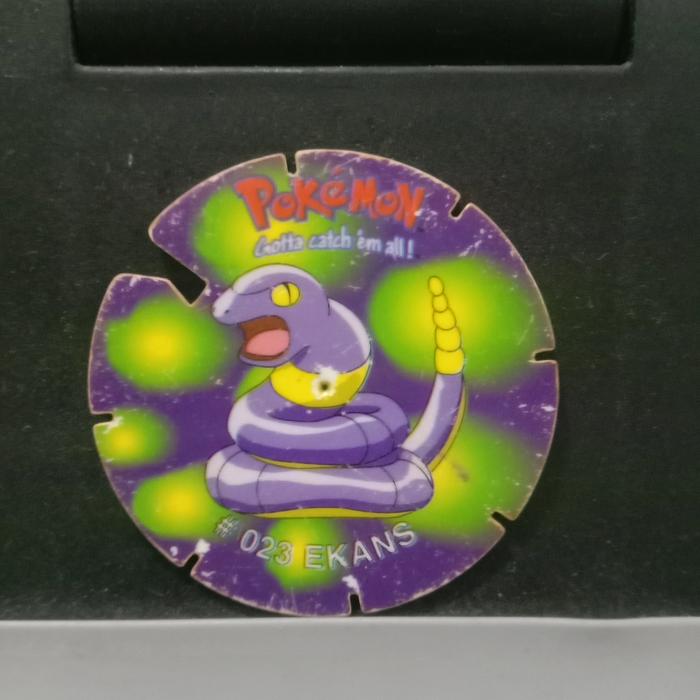 Jual mainan hadiah chiki tazos spin 3d pokemon vintage jadul ekans 2 ...