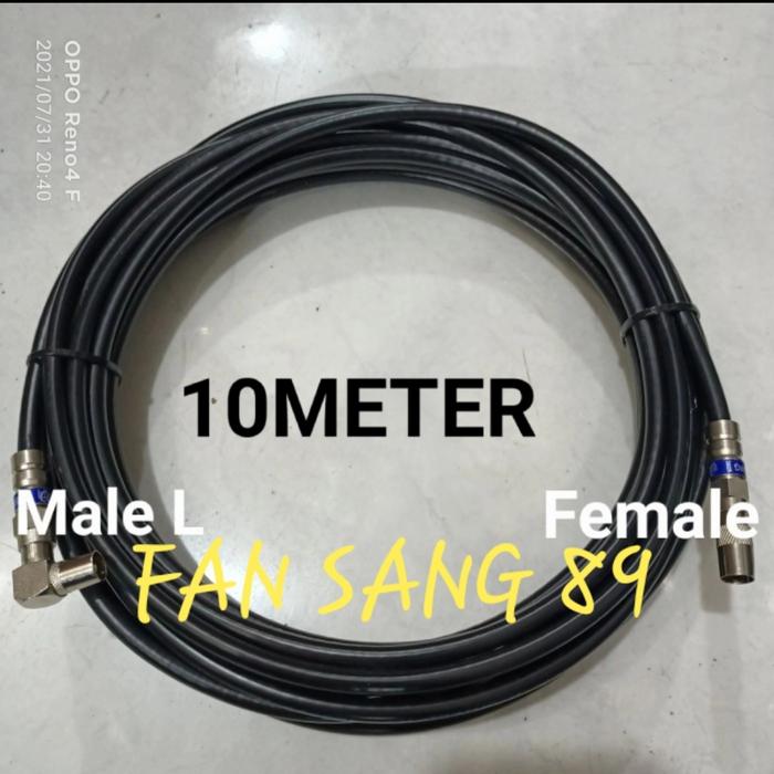 Jual KABEL ANTENA TV JACK MALE L TO FEMALE CONNECTOR RG6 TRSXL-6LMG(10M) - Kota Bekasi - FAN ...