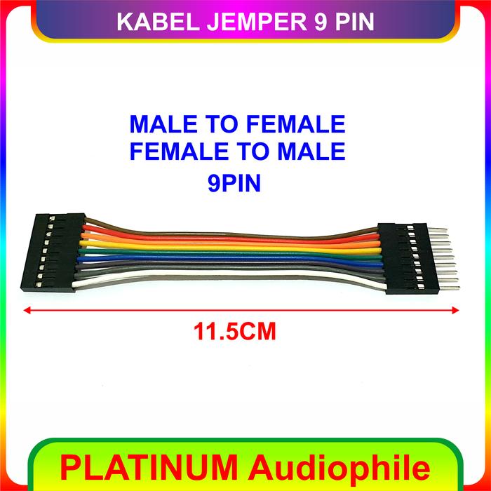 Jual kabel jemper jumper 9 pin male to female kabel pelangi 9P - Kab ...