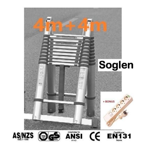 Jual Mm - Tangga Lipat 8 Meter Double 4+4M Tangga Aluminium Teleskopik ...