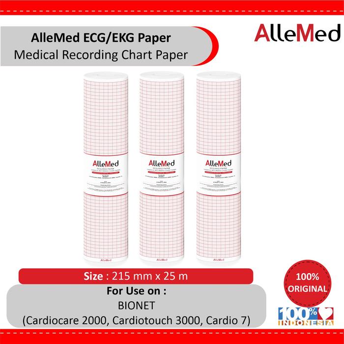 Jual Kertas EKG 215MM x 25M ECG Paper Bionet Cardiocare/Cardiotouch ...