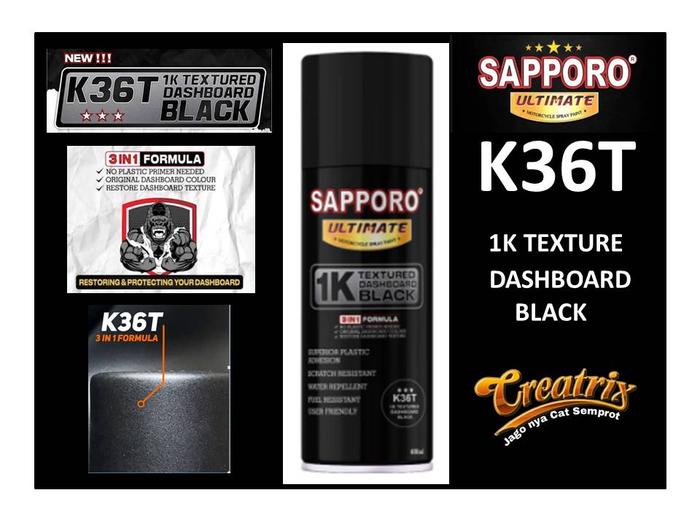 Jual Sapporo Ultimate K36T 1K Textured Dashboard Black / Cat Semprot 3in1 - Kota Surabaya ...
