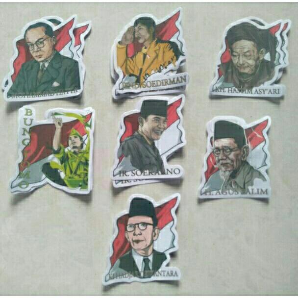 Jual Sticker Stiker Tokoh Pahlawan Nasional Indonesia Stiker Merah ...