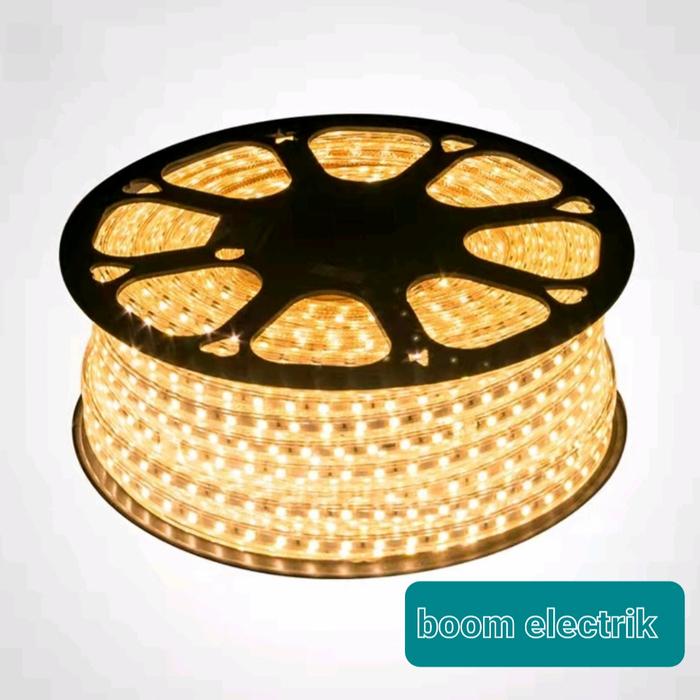 Jual LAMPU LED STRIP SELANG 5050 SMD AC 220V METERAN (1M-100M) OUTDOOR - Warm White - Kota ...