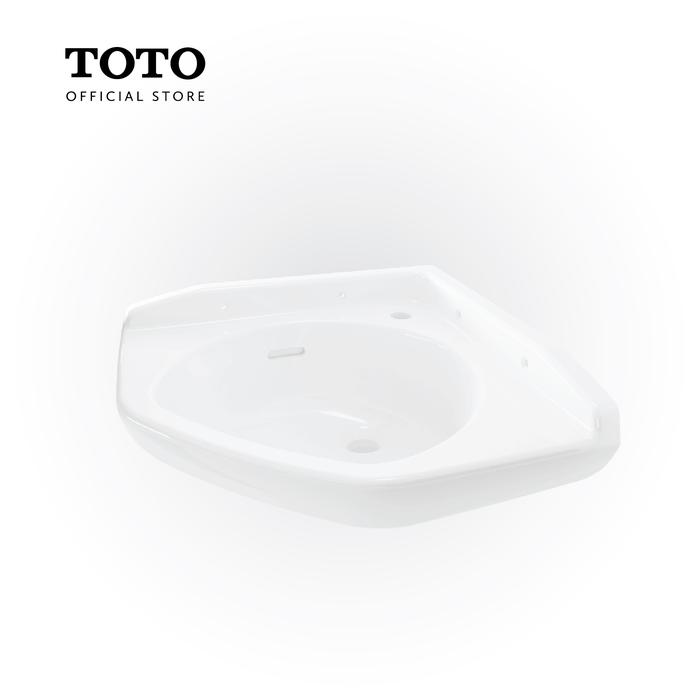 Promo TOTO Wall Hung Corner Lavatory 1 Tap Hole / Wastafel LW7CJ - COMPLETE SET Cicil 0% 3x ...