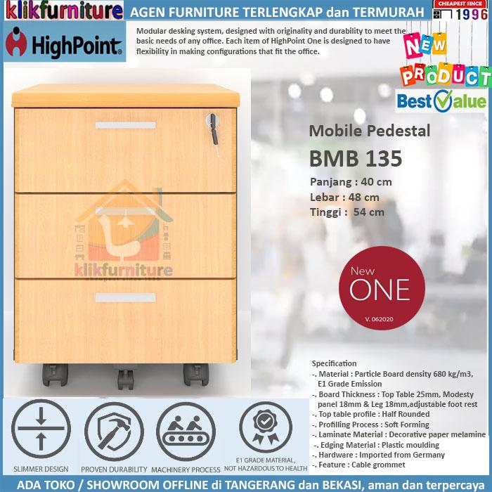 Promo Mobile Drawer Pedestal Laci 3 Susun + Roda BMB135 Highpoint Cicil ...