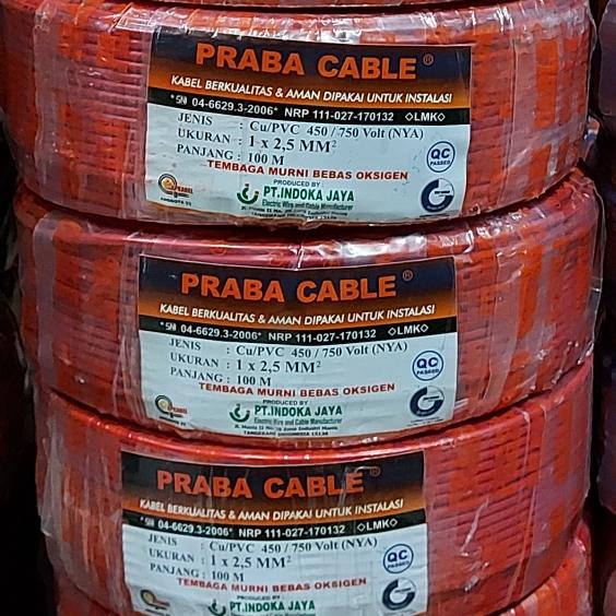 Jual KABEL NYA PRABA 2,5mm 100 METER SNI/LMK - KABEL INSTALASI LISTRIK ...