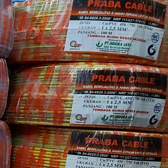 Jual KABEL NYA PRABA 2,5mm 100 METER SNI/LMK - KABEL INSTALASI LISTRIK ...