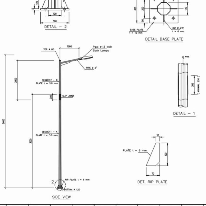 Jual Tiang PJU Oktagonal Single T Custom 5 Meter - Jakarta Barat ...